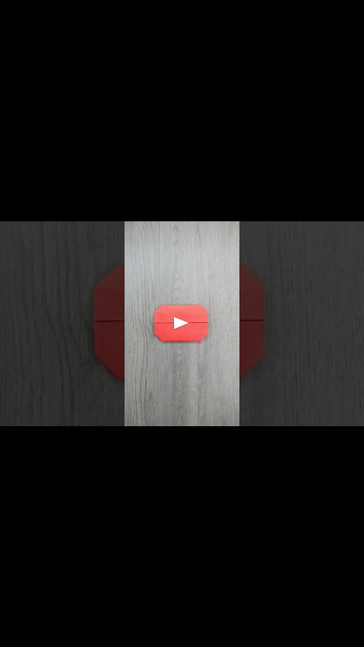 Origami paper Youtube play button with Ski #origami #easyorigami #diy # ...