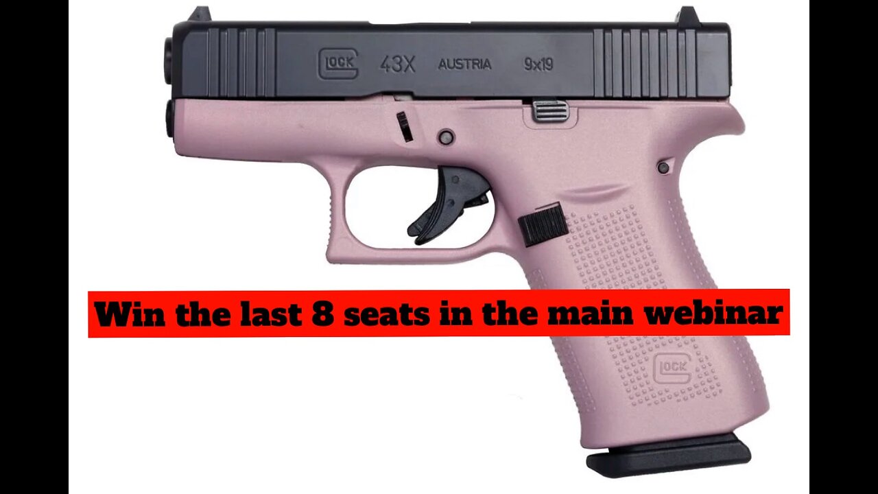 GLOCK G43X PINK CHAMPAGNE & ELITE BLACK MINI #3 FOR THE LAST 8 SEATS IN ...