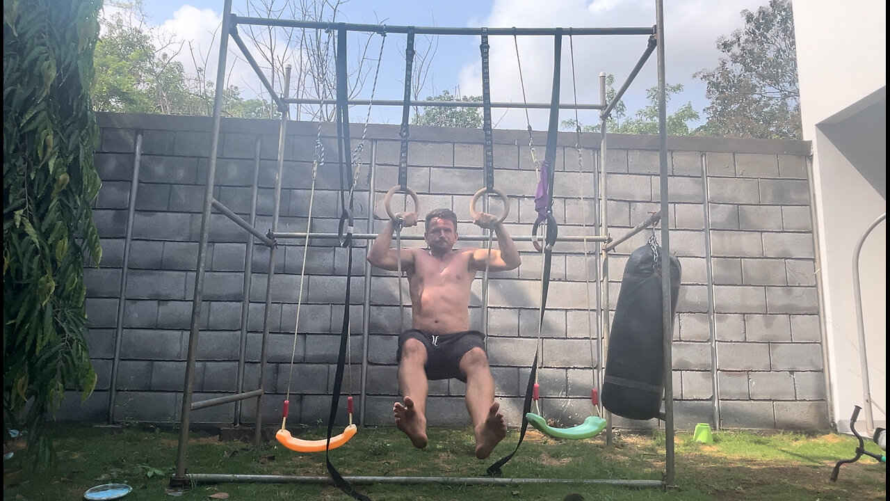 Solo Workout - Cut Day 45 - Ring Muscle-Ups, Hand Grippers, Pull-Ups & Push-Ups with 1 Set