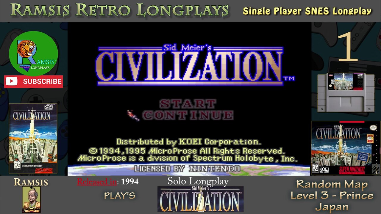 Sid Meier's Civilization | 1994 | SNES | Prince | Random | Japan ...