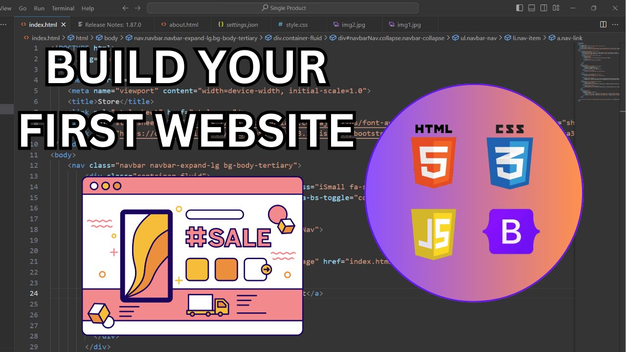 How To Create A Website With Html Css And Bootstrap Tutorial For Beginners 6811