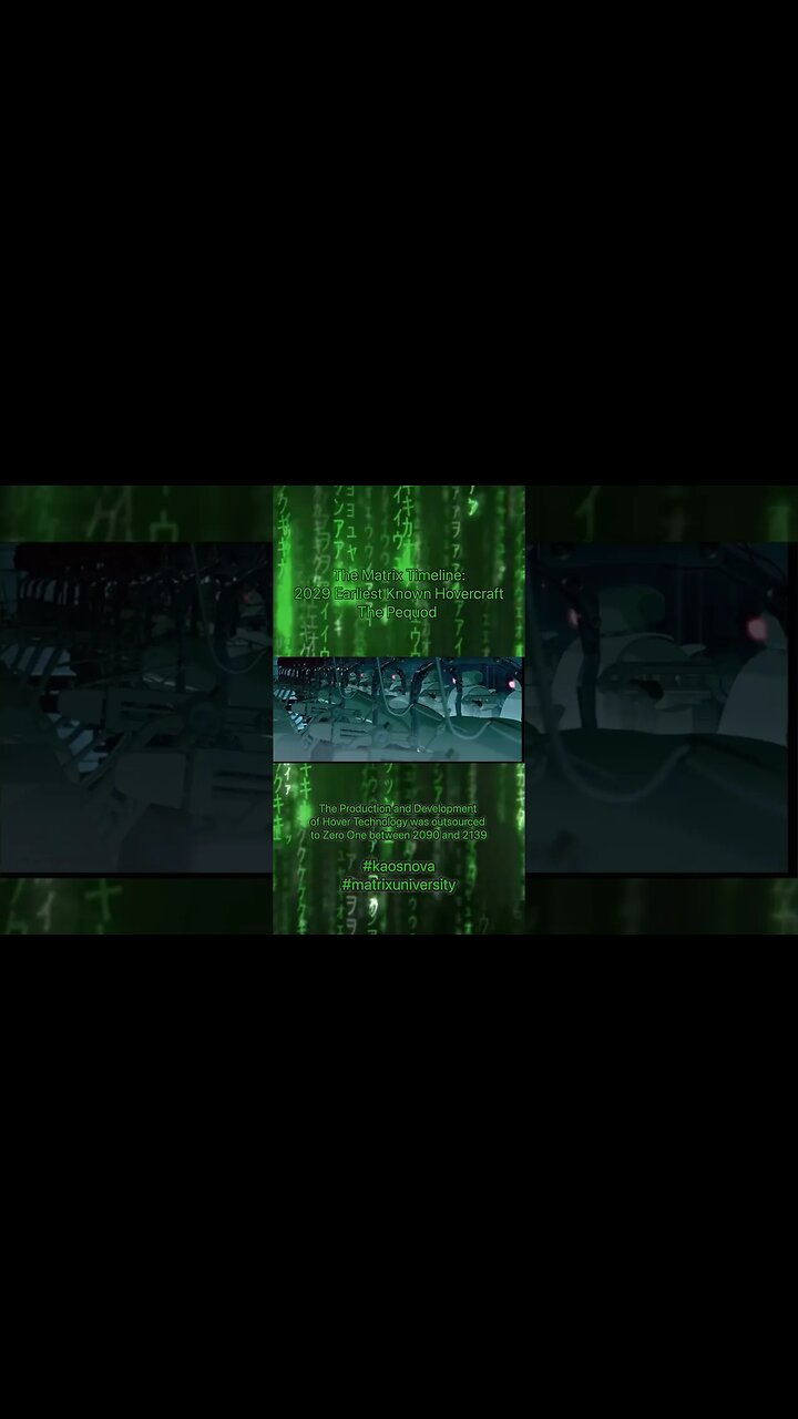 The Matrix Timeline : 2029 - The Pequod Hovercraft is Completed # ...