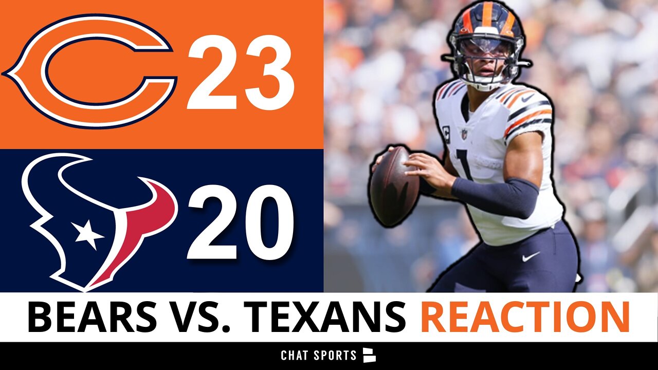Bears WIN vs. Texans: Justin Fields' Rough Day, David Montgomery Injury ...