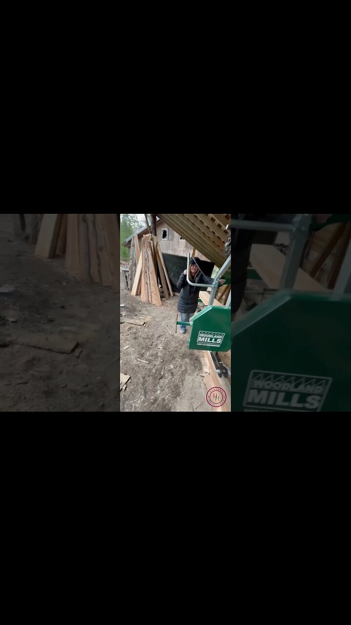 Sharon having her hand at the sawmill! Boss lady is the boss, that’s all!
