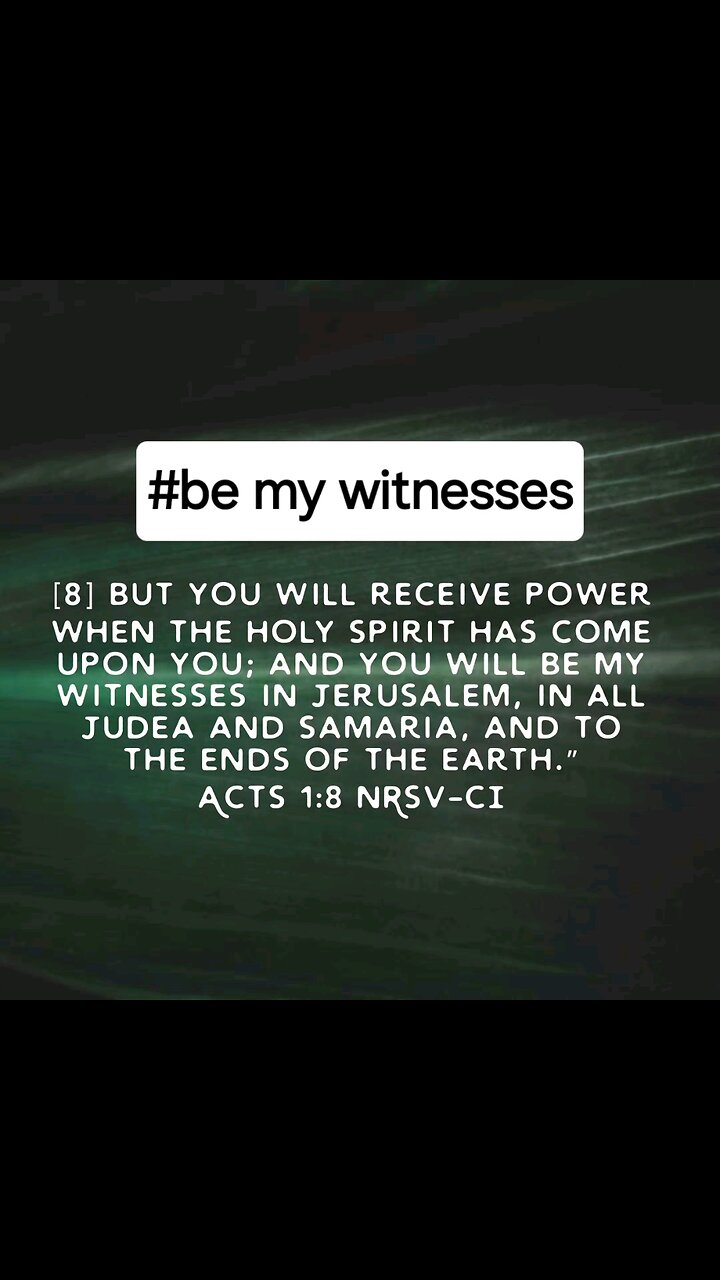 be my witnesses