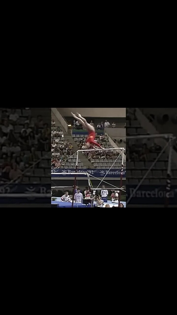 Li Li (CHN) on Bars - 1992 Olympics #shorts