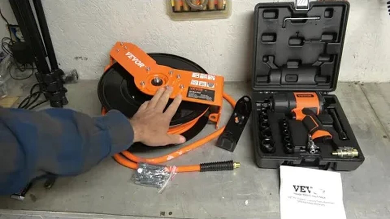Two New Air Tools For The Shop. A 50 foot retractable air line, and a 1 ...