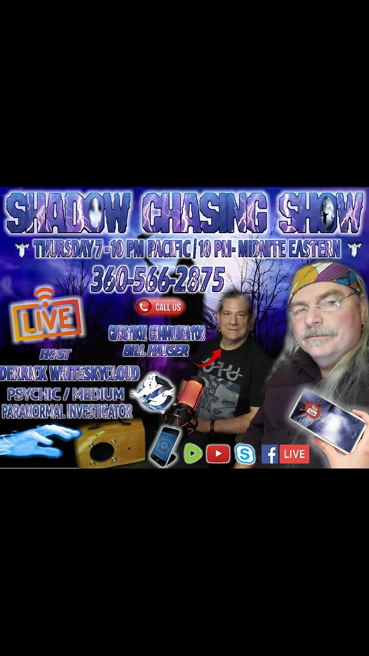 SHADOW CHASING SHOW - 25-4-2024 guest GHOSTBOX COMMUNICATOR Bill Hauser