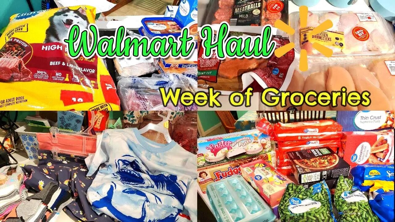 Walmart Haul/ Aldi Haul | 50% of meat! | Family of 5 | Meal Plan ...