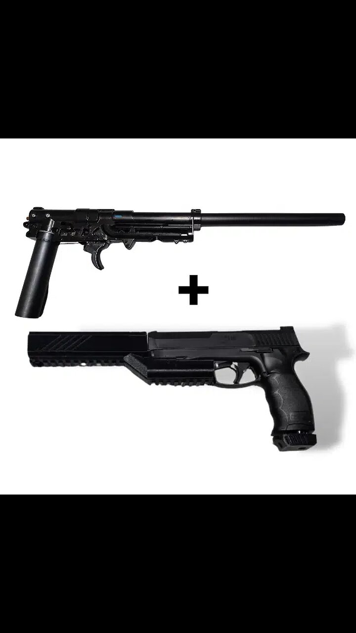 HDP50 with a double sniper barrel extension | chicago less lethal | 312 ...