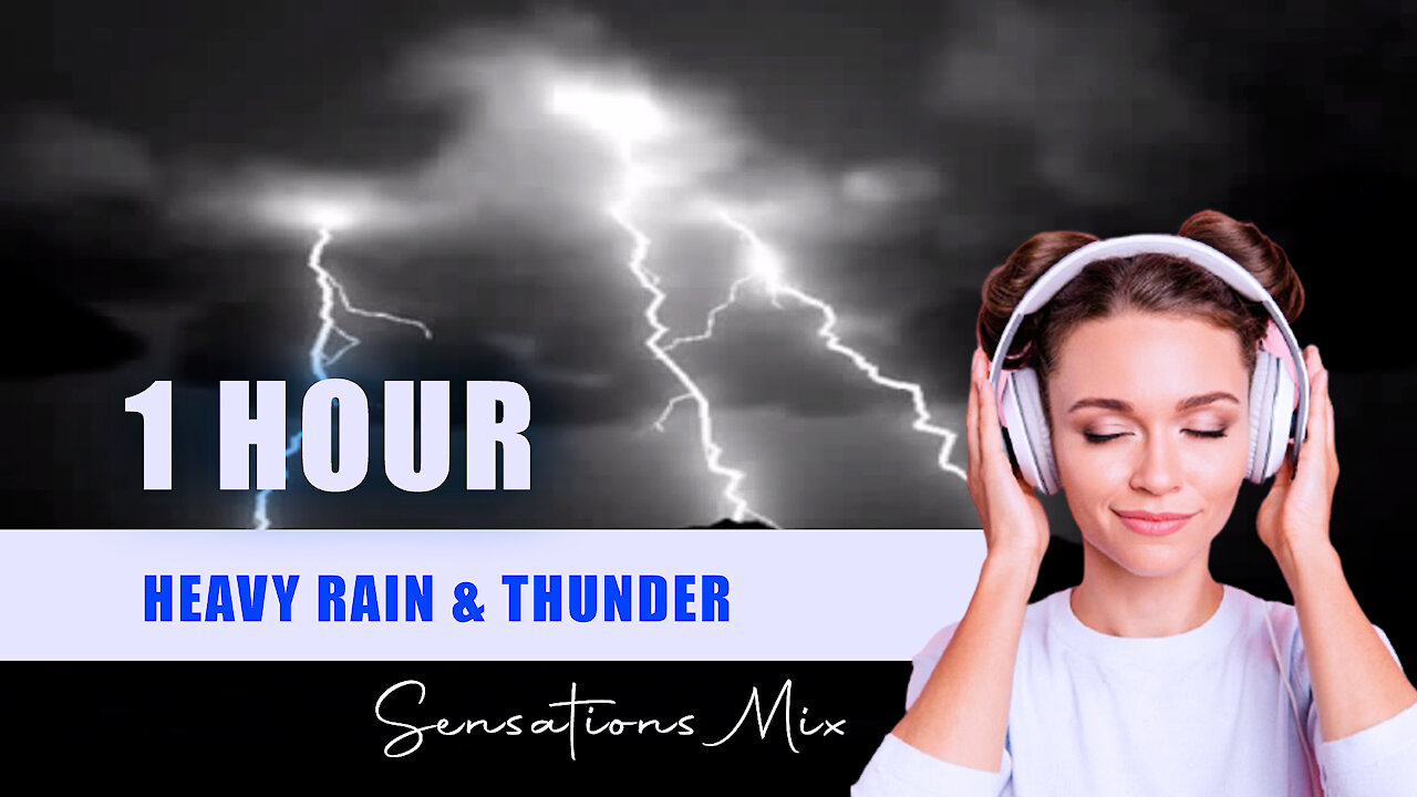 Sleep Instantly with Heavy Rainstorm & Powerful Thunder Sounds