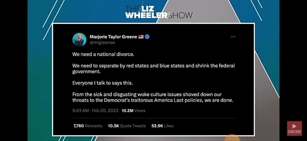 Alfred On MTG vs Liz Wheeler's Take On A National Divorce: Red America ...