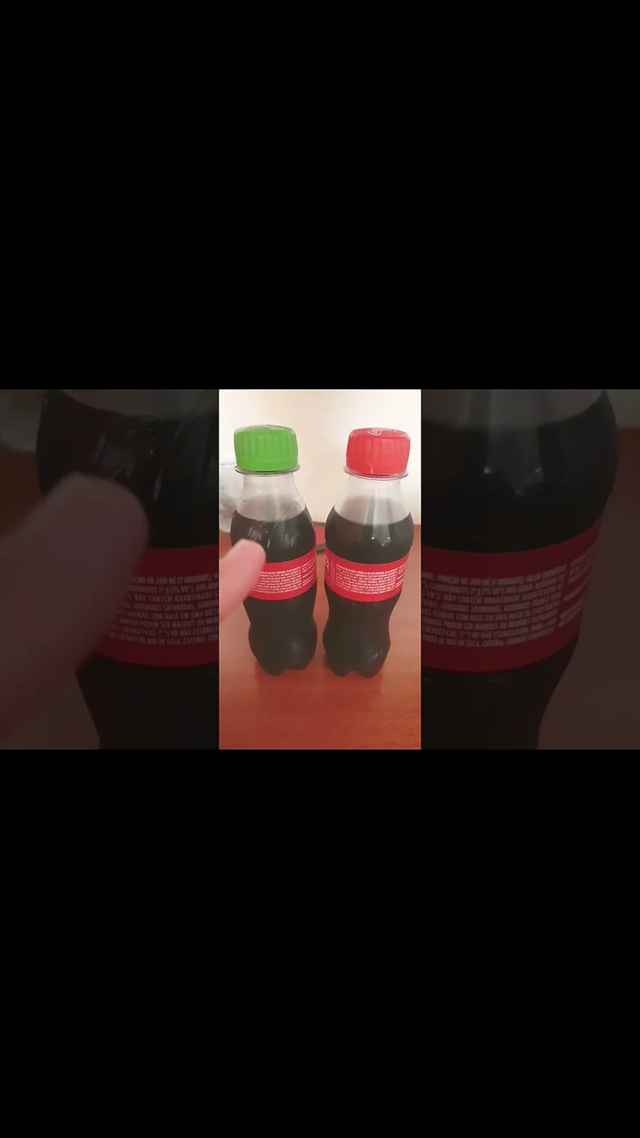 Qual é a diferença entre a coca-cola de tampa vermelha e a verde ? a ...