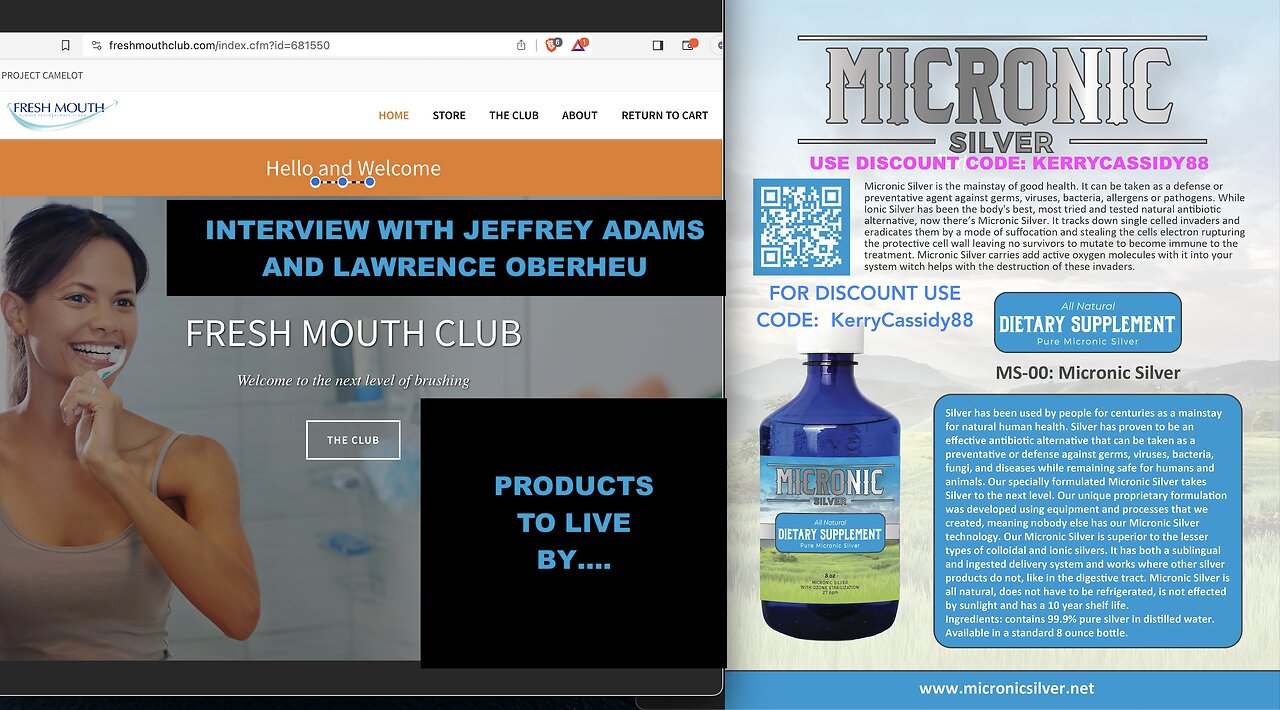 JEFFREY ADAMS AND LAWRENCE OBERHEU : FRESH MOUTH AND MICRONIC SILVER