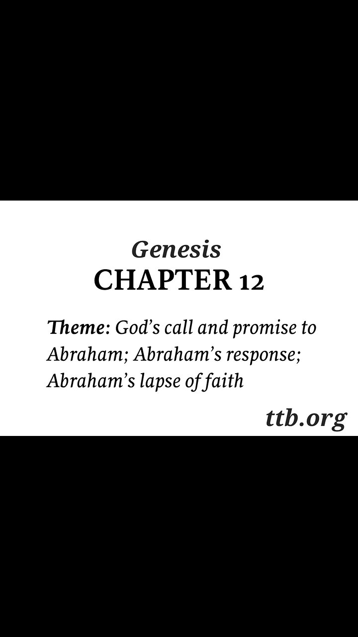 Genesis Chapter 12 (Bible Study)
