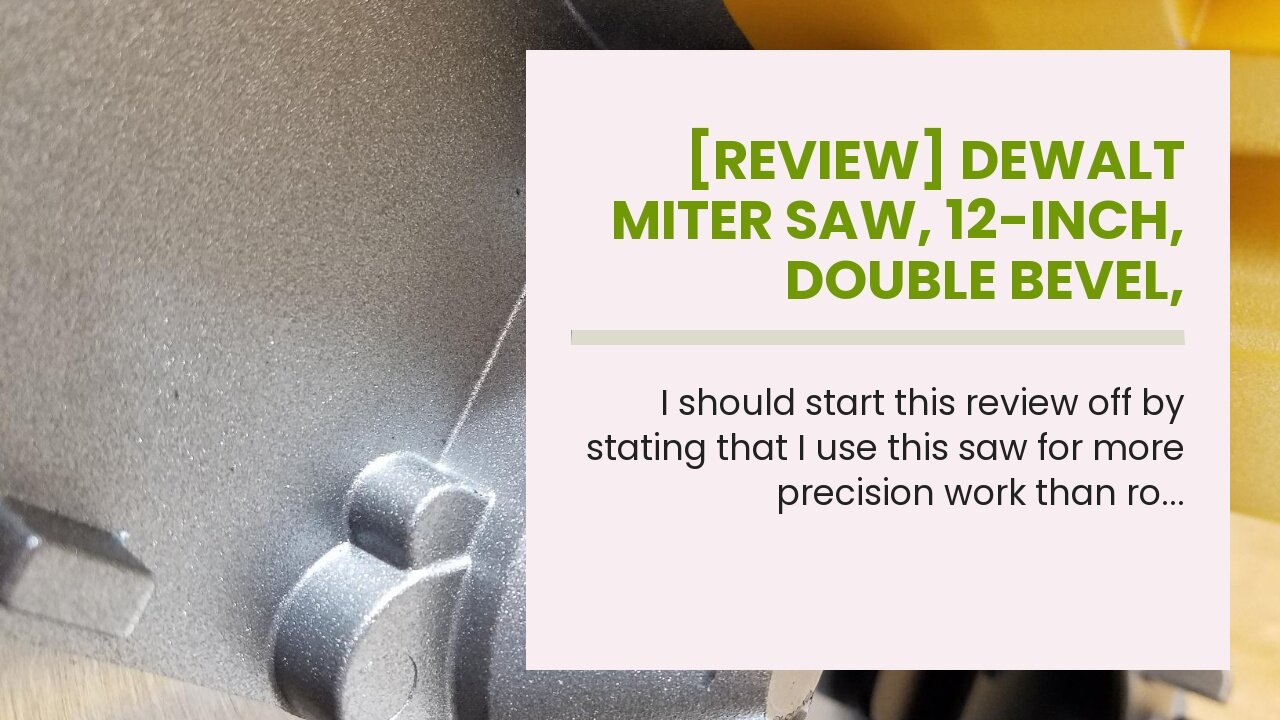[REVIEW] DEWALT Miter Saw, 12-Inch, Double Bevel, Compound, XPS Cutline ...