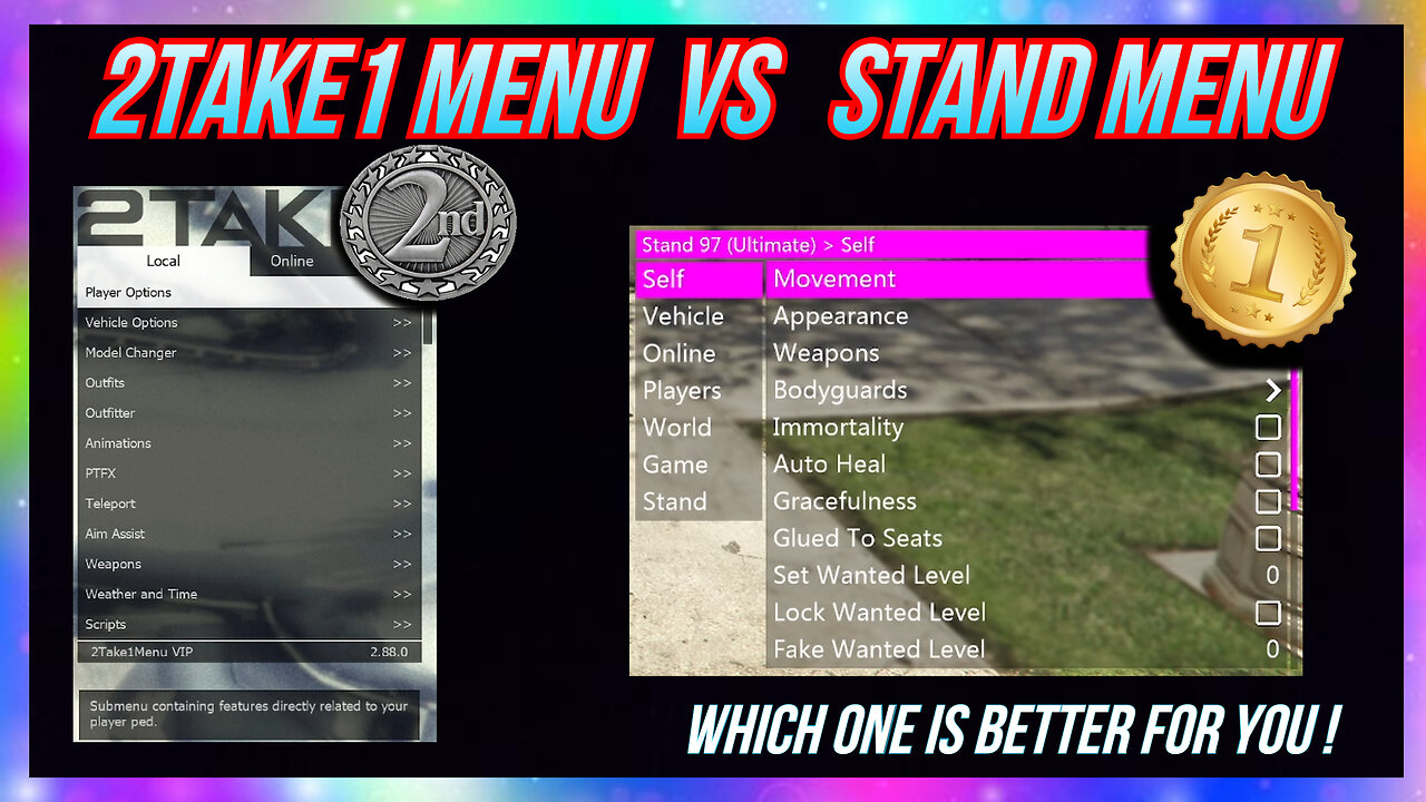 GTA5 2TAKE1 MENU VS STAND MENU WHICH ONE IS BETTER FOR YOU
