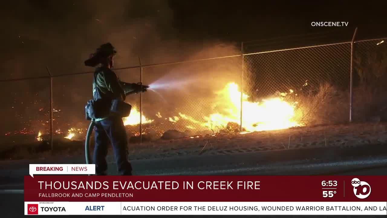 Creek Fire in North County prompts evacuations