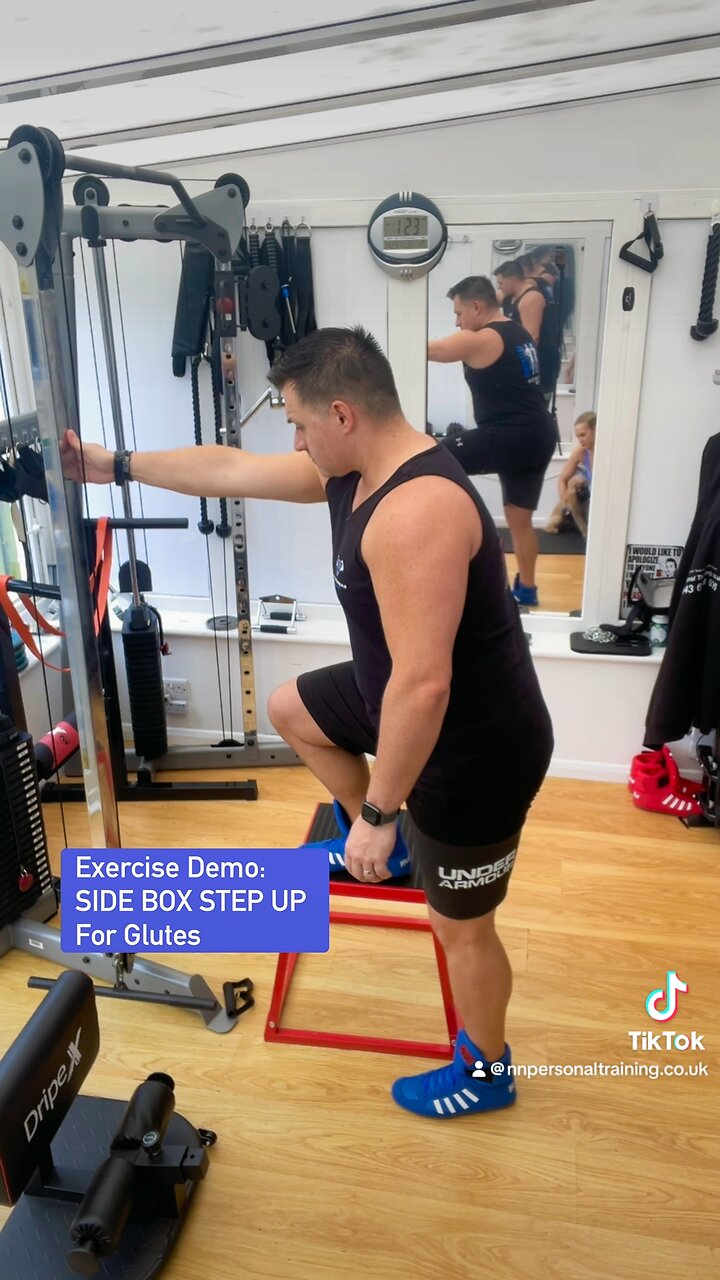 BOX SIDE STEP UPS For Glutes