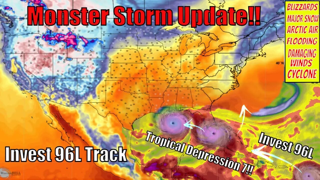 Monster Storm Update! TD7, Invest 96L Track & Impacts! - The WeatherMan ...