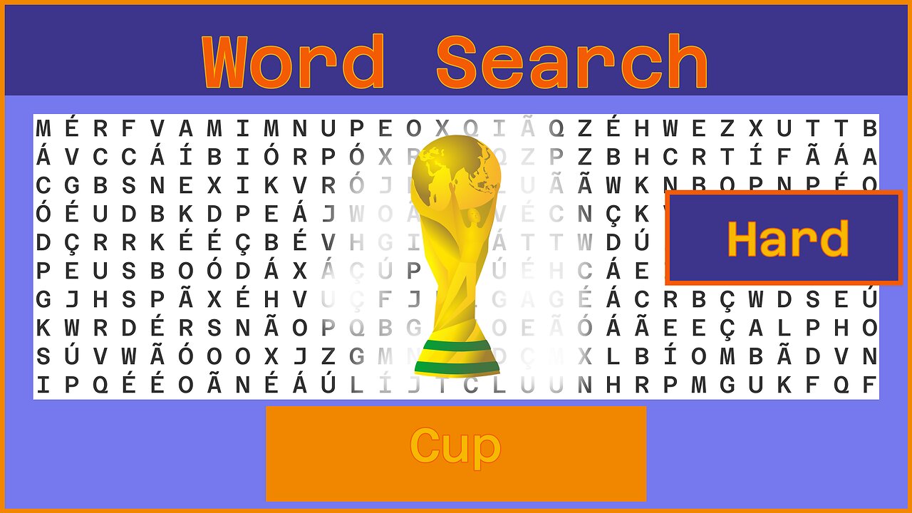 Word Search - Challenge 11/24/2022 - Hard - Cup