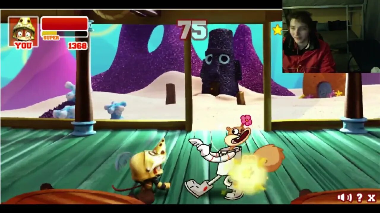 Sandy Cheeks The Squirrel VS Monkey In A Nickelodeon Super Brawl 2 ...