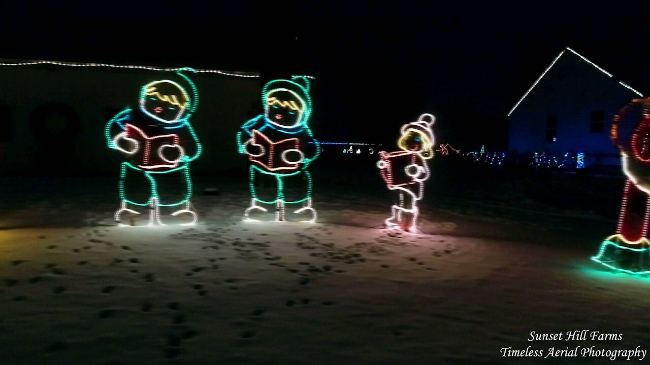Amazing Christmas Light Display At Sunset Hill Farms Drone Footage Must ...