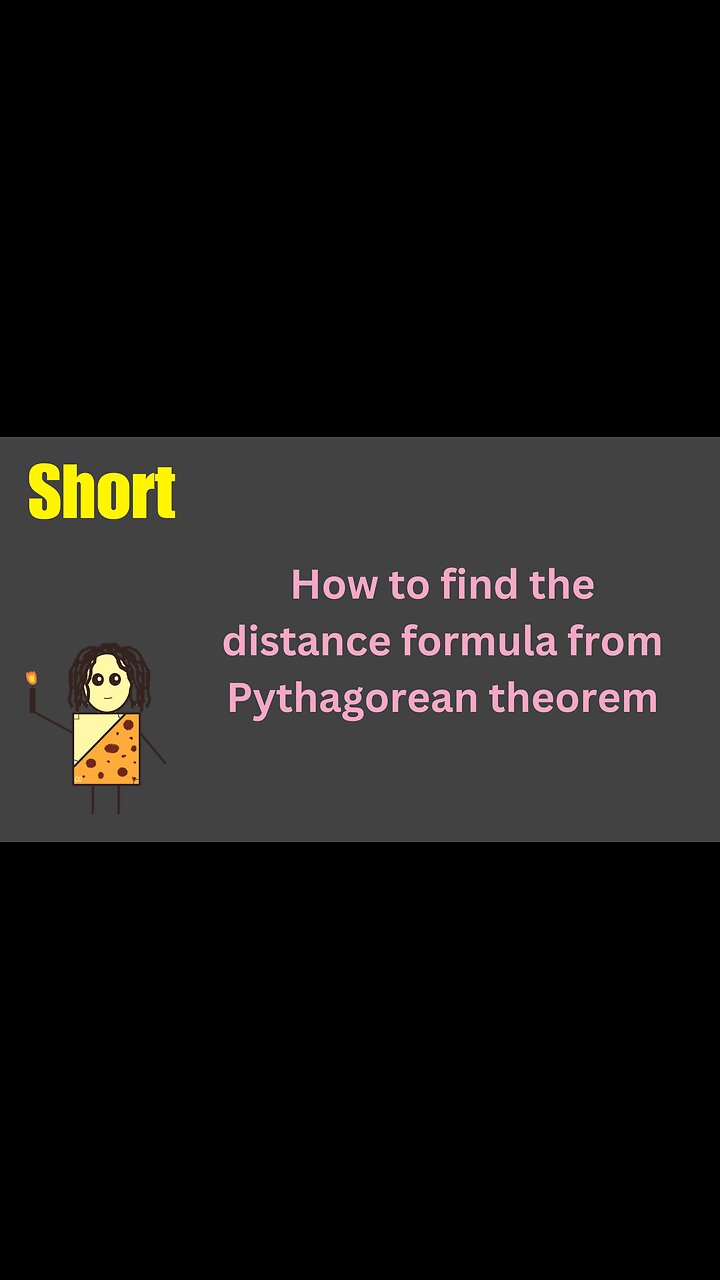 How to find the distance formula from Pythagorean theorem..it’s the ...