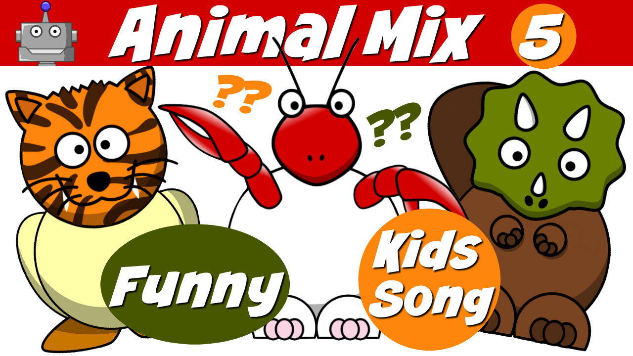ANIMAL MIX 5 | FUNNY ANIMALS | NURSERY RHYMES | SILLY SONGS | KIDS ...