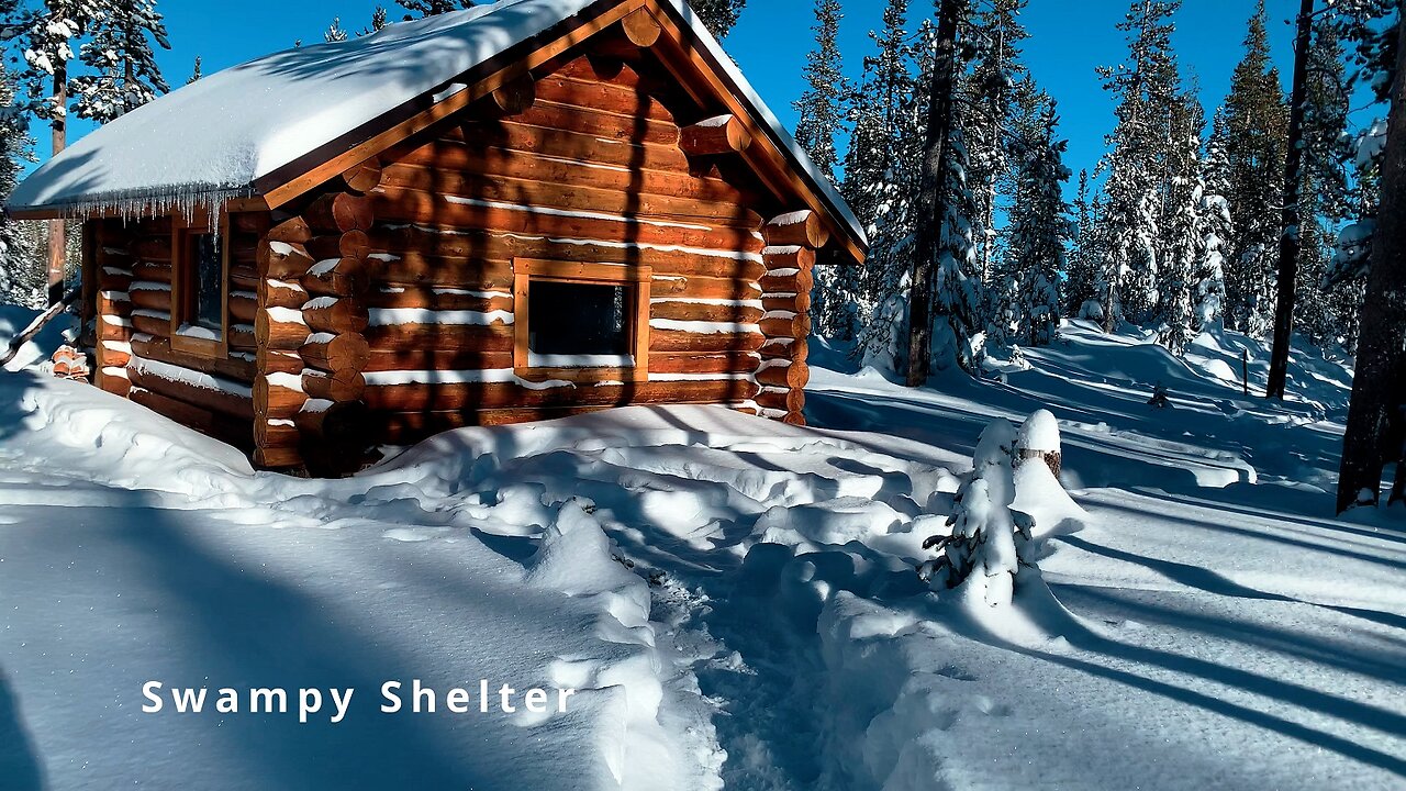 FULL WINTER HIKE in 4K to RUSTIC Swampy Log Cabin Shelter! | Sno-Park ...