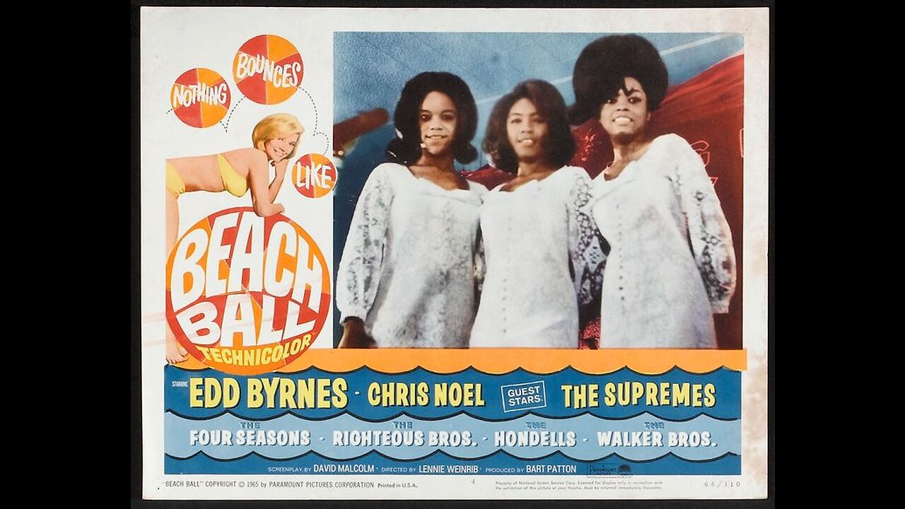 BEACH BALL (1965) movie trailer THE SUPREMES, FOUR SEASONS