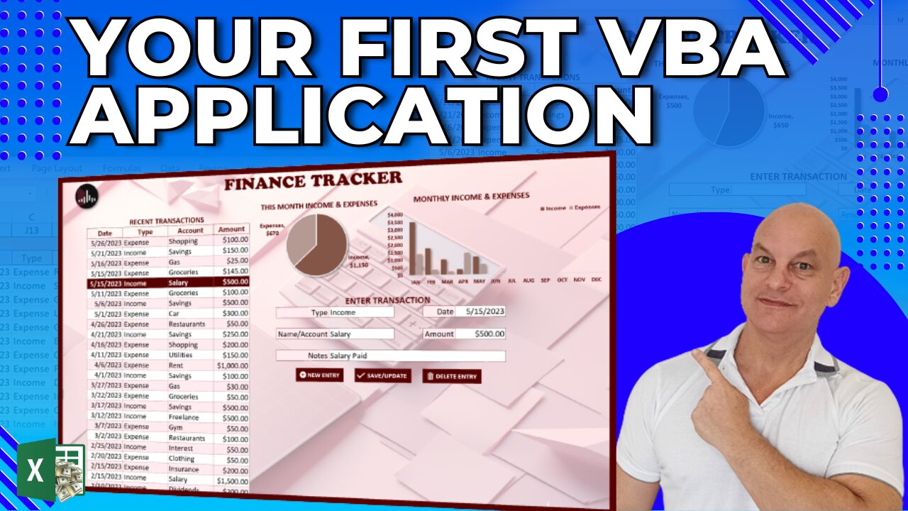 Create Your First Excel Application With This Finance Tracker From Scratch Free Download