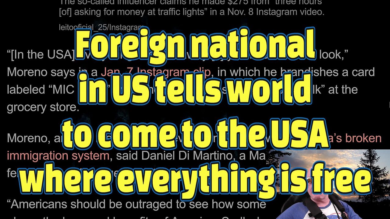 Foreign national in US tells world to come to the USA where everything ...