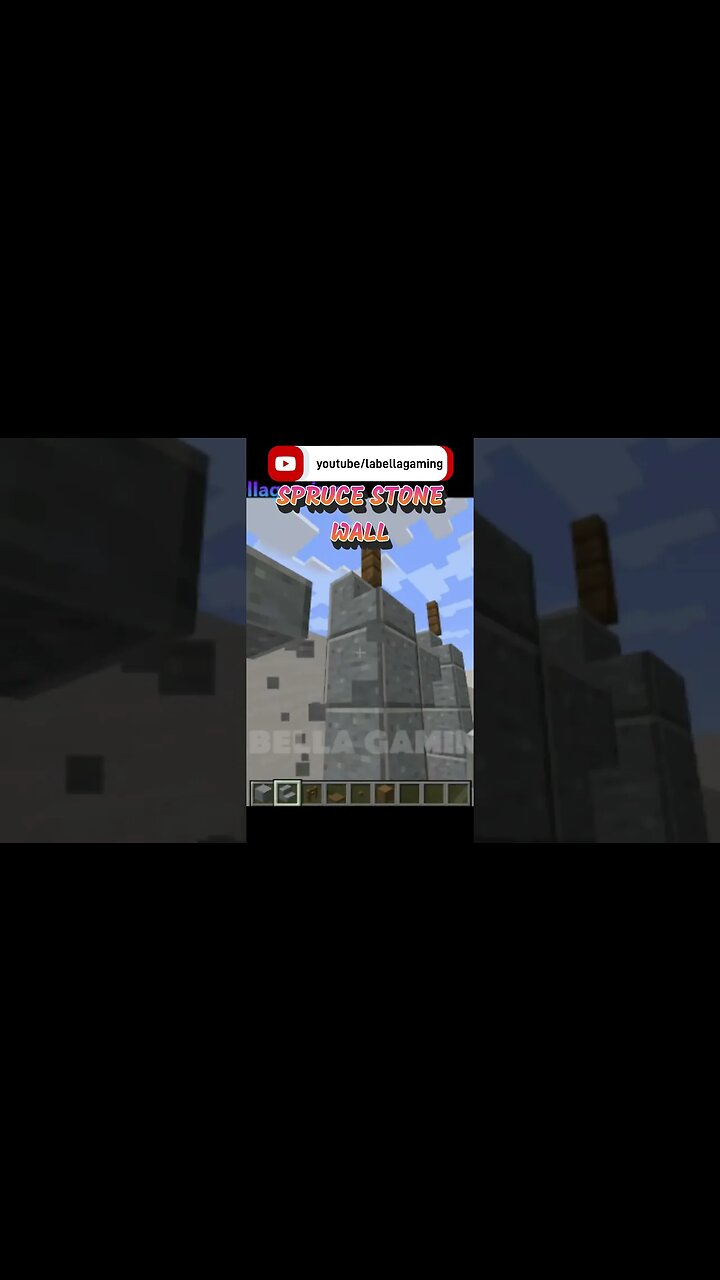 Spruce and Stone Wall | Minecraft