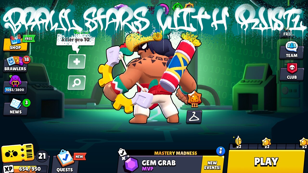 Brawl Stars gameplay with shots of whiskey, music and bong rips between ...