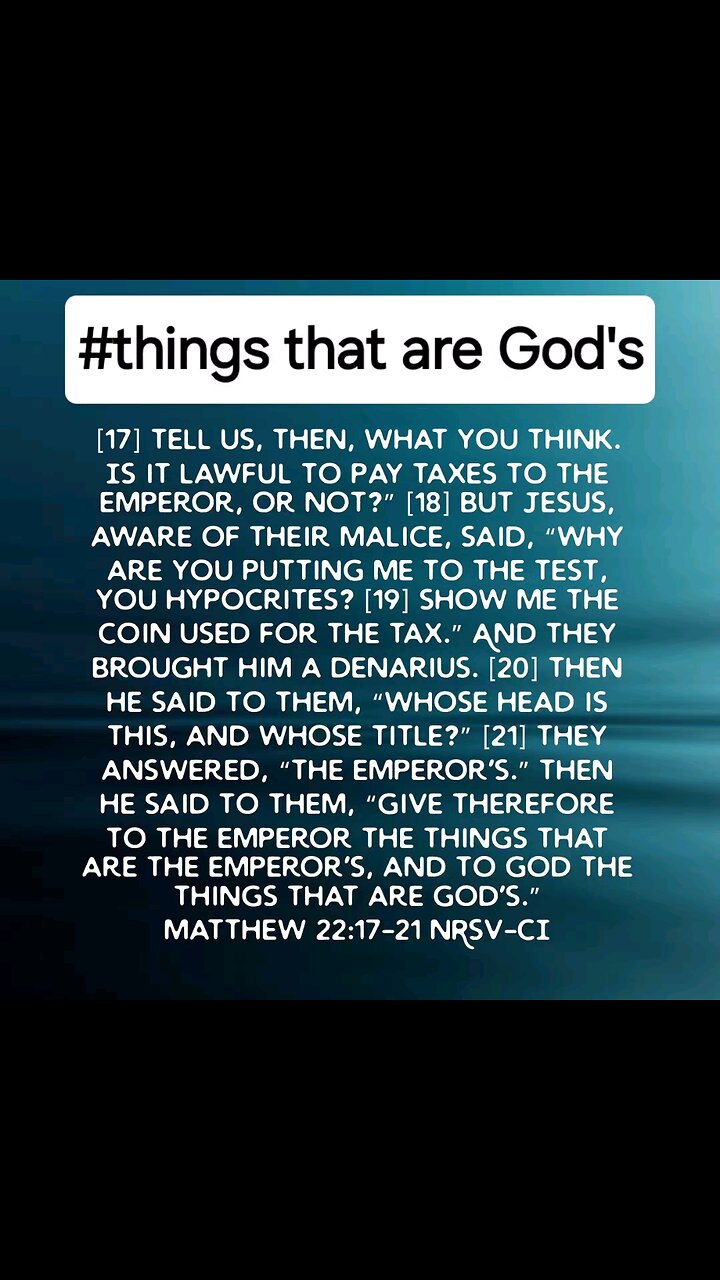 things that are God's
