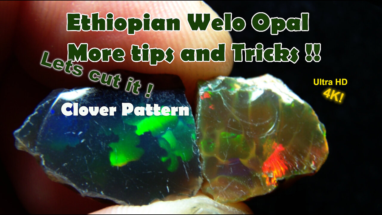 More tips trick's Black Ethiopian Welo opal rough so fun to cut ...