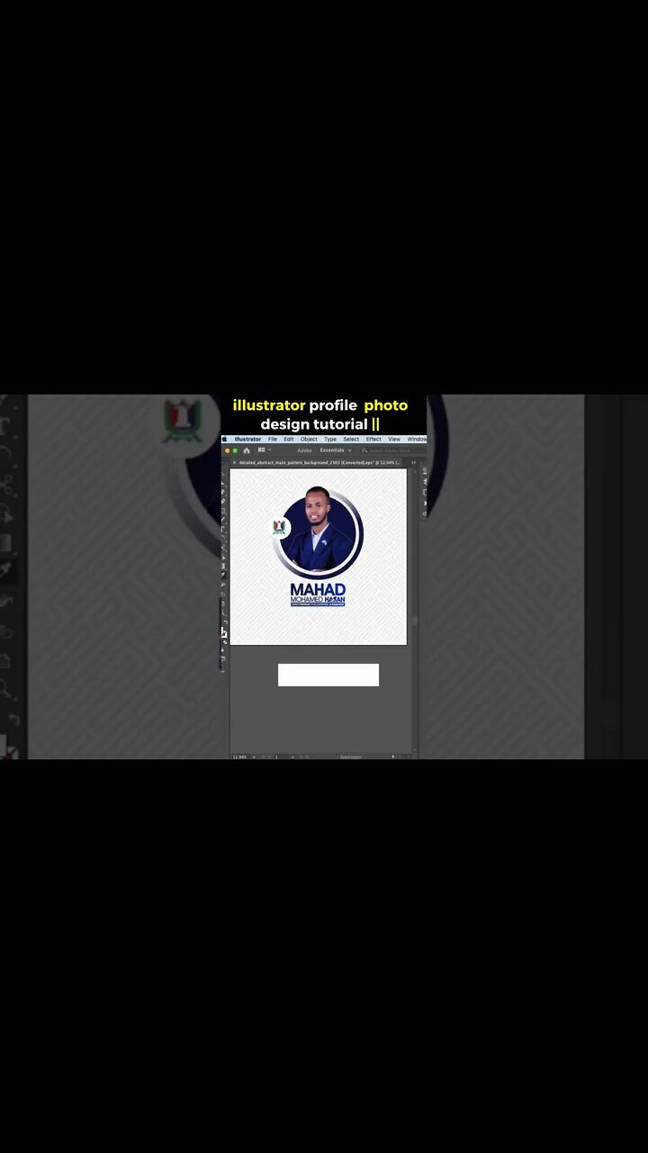 illustrator profile photo design tutorial || profile picture design ...