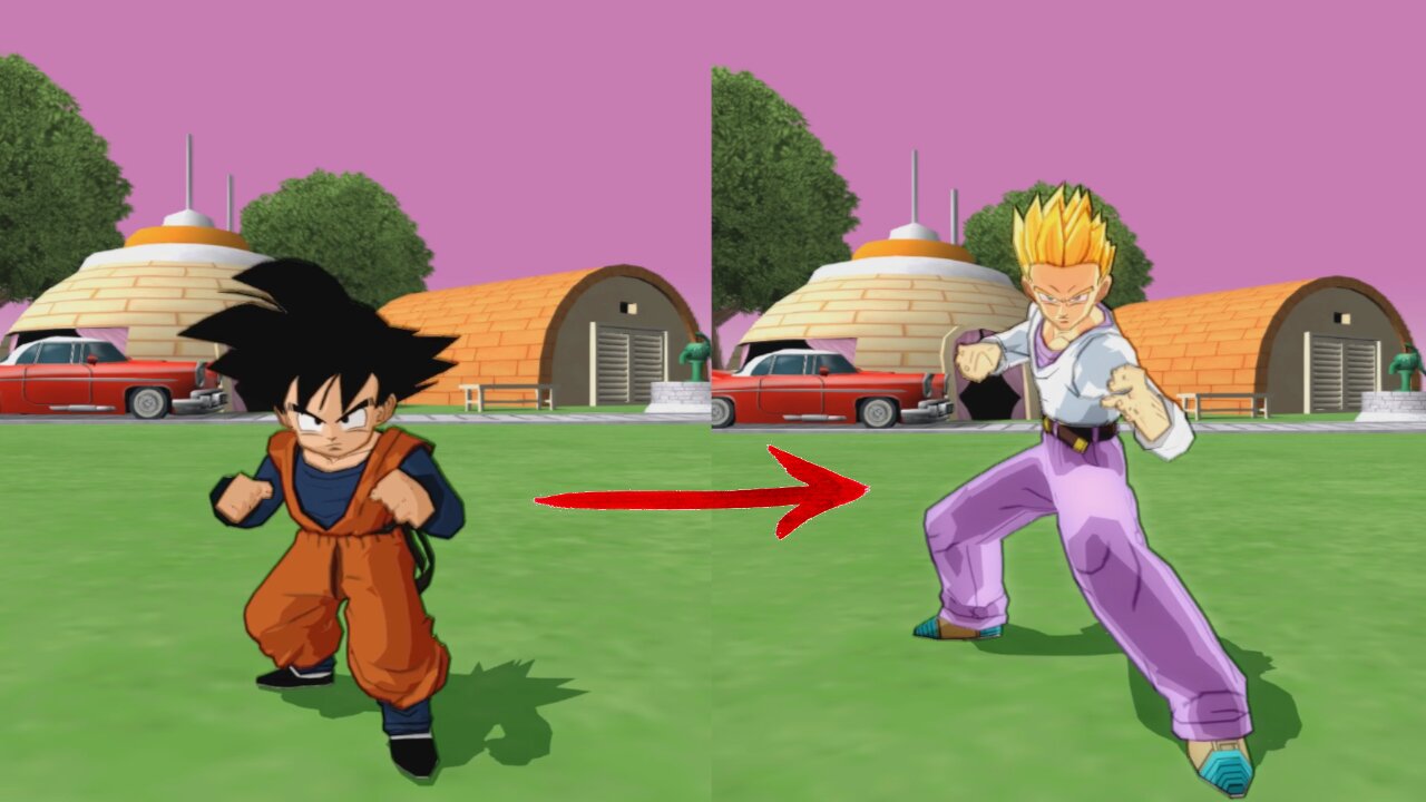 Goten All Forms Special Attacks And Costumes In Dbz Budokai Tenkaichi 4