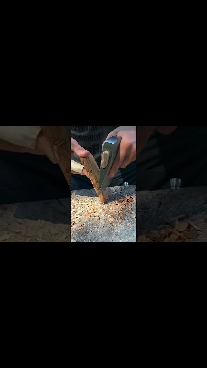Can You Repair A Broken Axe Handle Only Using The Axe? | ON3 Jason Salyer