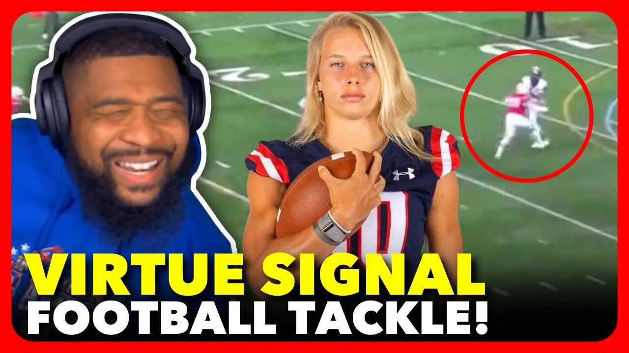 Girl GETS EMBARRASSED In WOKE College Football Publicity Stunt BARELY ...