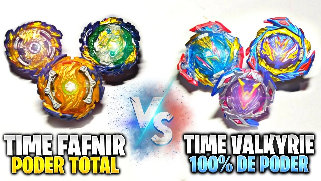 time ultimate valkyrie vs time vanish fafnir! batalha de beyblade burst ...