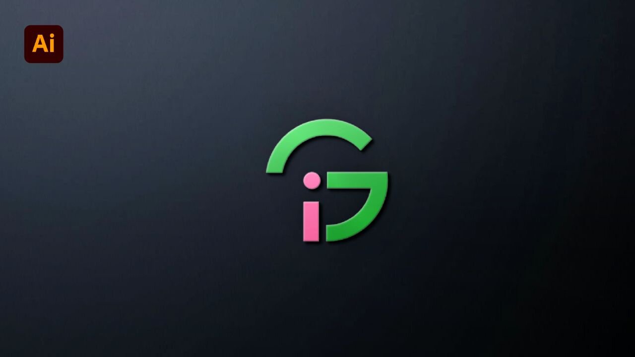 Gi Logo Design | adobe illustrator 2023 tutorial for beginners | Modern ...