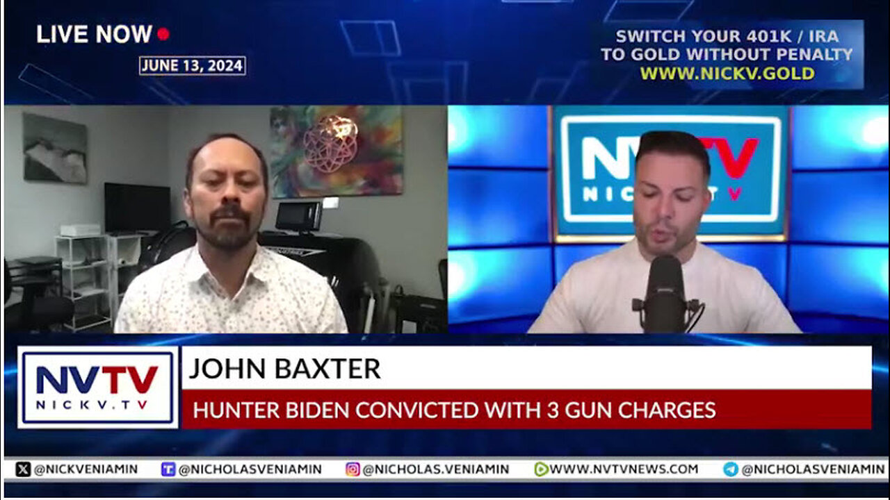 John Baxter Discusses Hunter Biden Convicted 3 Gun Charges with ...
