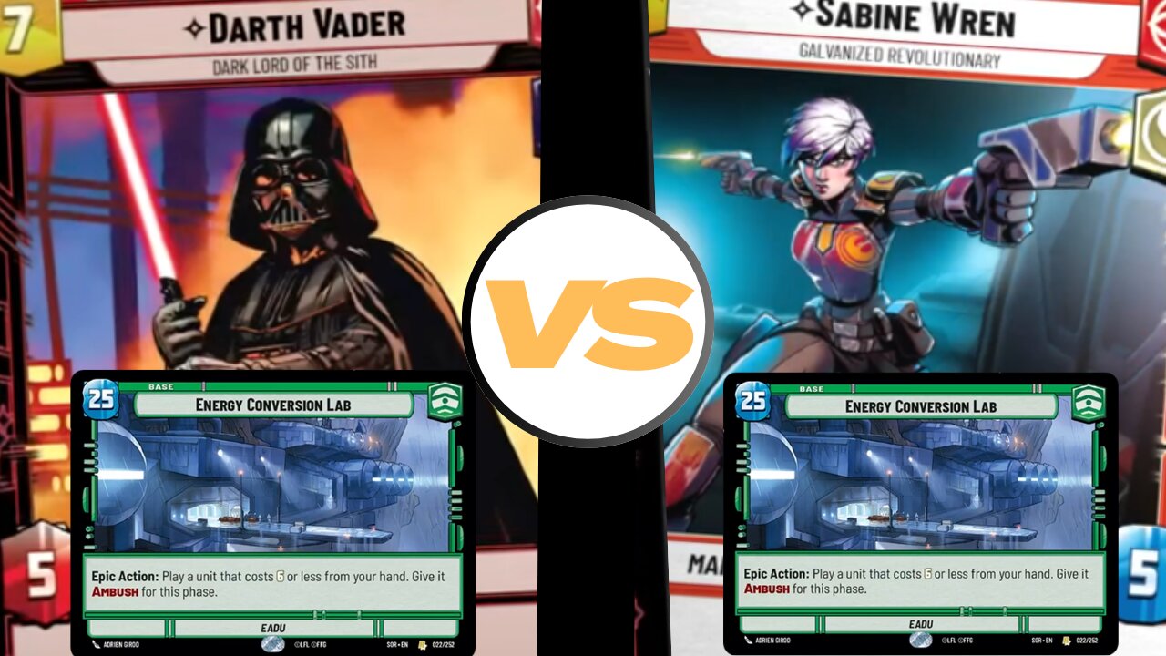 Star Wars Unlimited: (Command) Sabine VS (Aggression) Vader Match ...