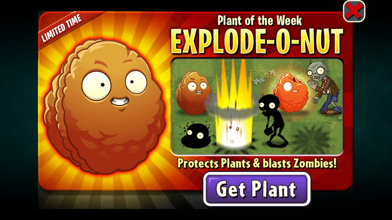 Plants vs Zombies 2 - Epic Quest - SEEDIUM Plant Showcase - Explode-o ...