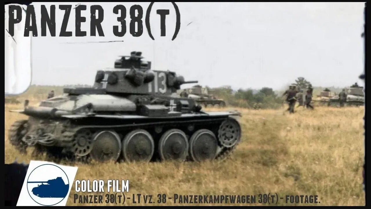 WW2 Color footage Panzer 38(t) - Panzerkampfwagen 38(t).