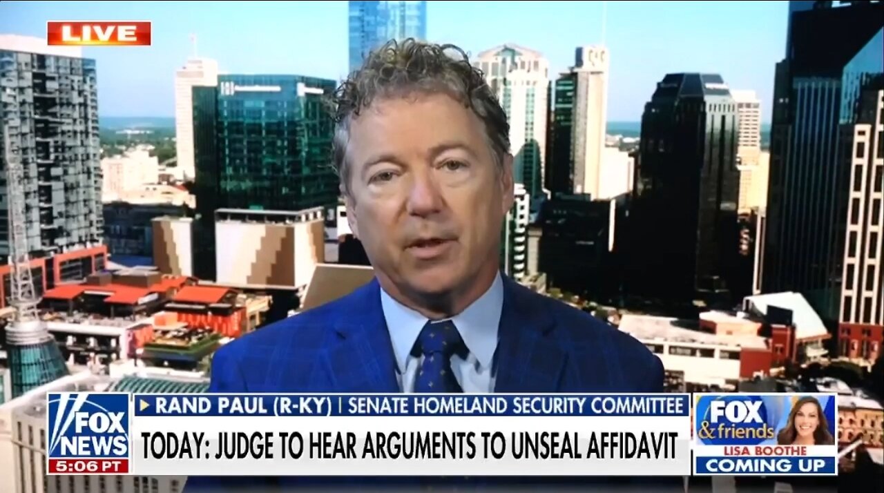 Rand Paul: Burden Of Proof Is On FBI To Show Mar-a-Lago Raid Was Not A ...