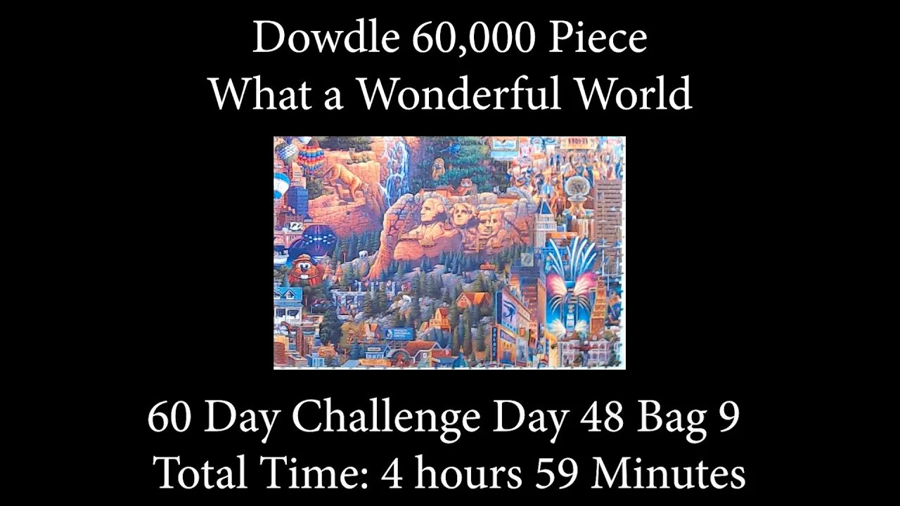 60,000 Piece Challenge What a Wonderful World Jigsaw Puzzle Time Lapse ...