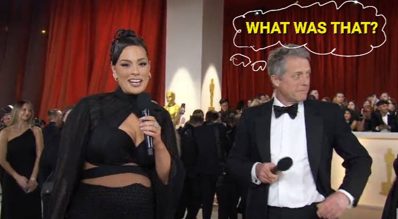 Ashley Graham Awful Oscar Interview with Hugh Grant